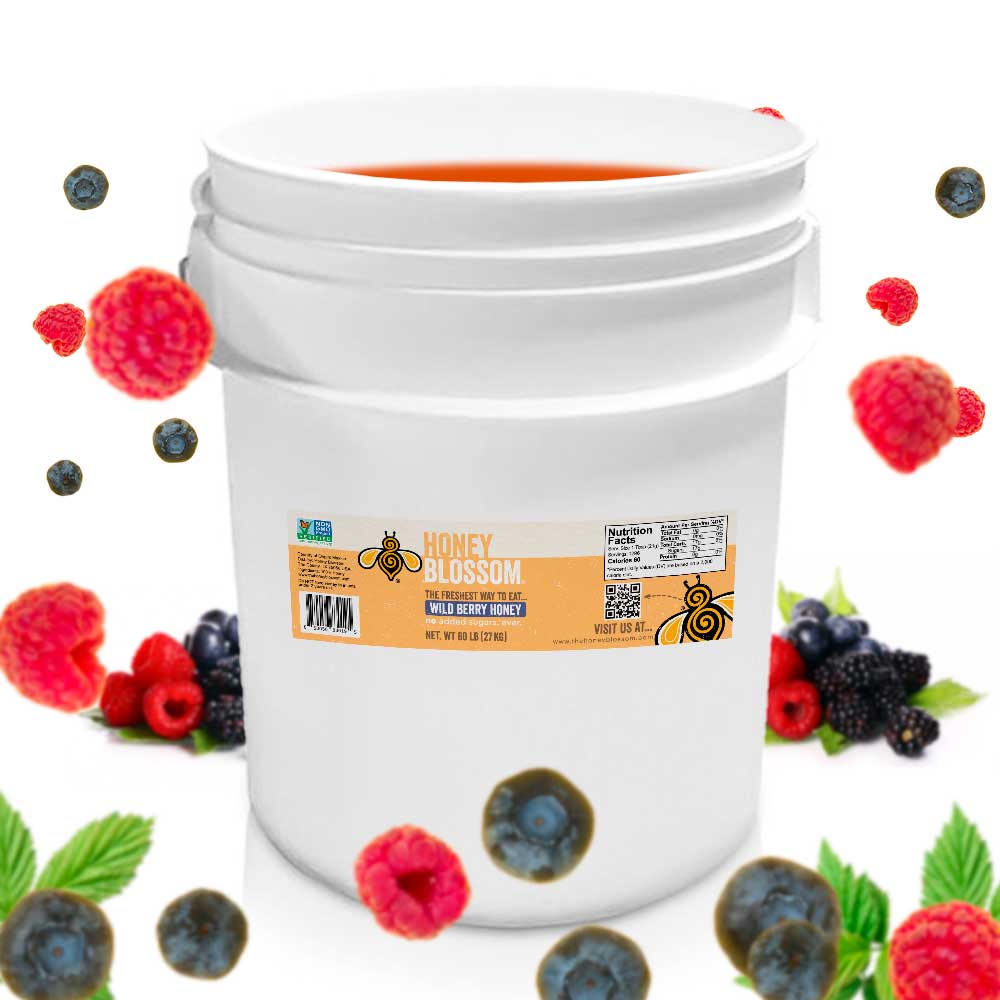 Honey Blossom - Wild Berry Honey - 60 lb Bucket – Honey Blossom USA